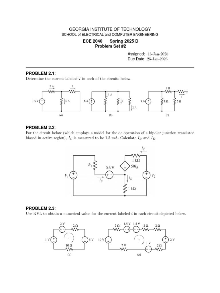 ece2040d_sp25_hw2 | PDF | Electrical Network | Electrical Circuits