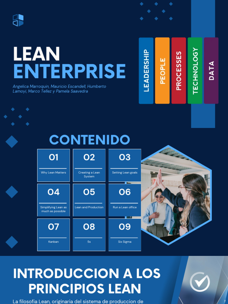 Presentacion Lean Enterprise | PDF | Indicador de rendimiento | Six Sigma