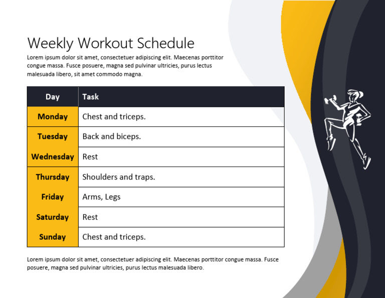 Weekly Workout Schedule Template | PDF