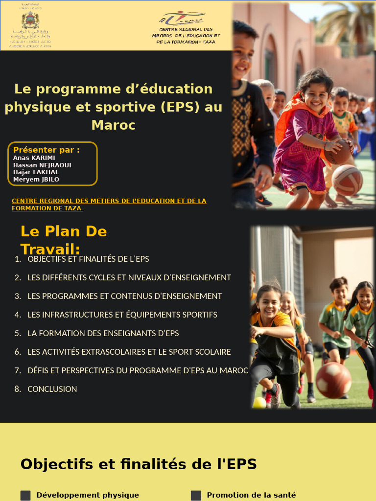 Programme d'EPS au Maroc : enjeux et perspectives | PDF | Des sports ...