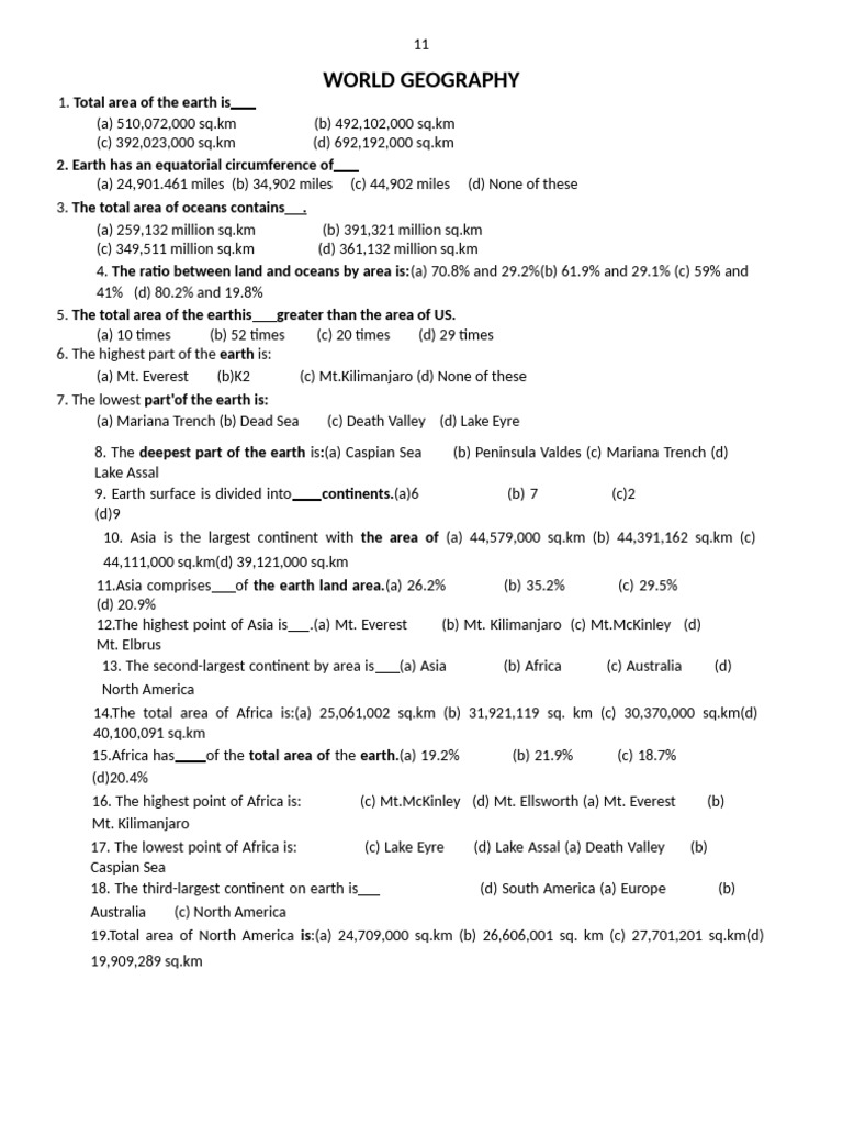 World Geography | PDF | Earth | Wound