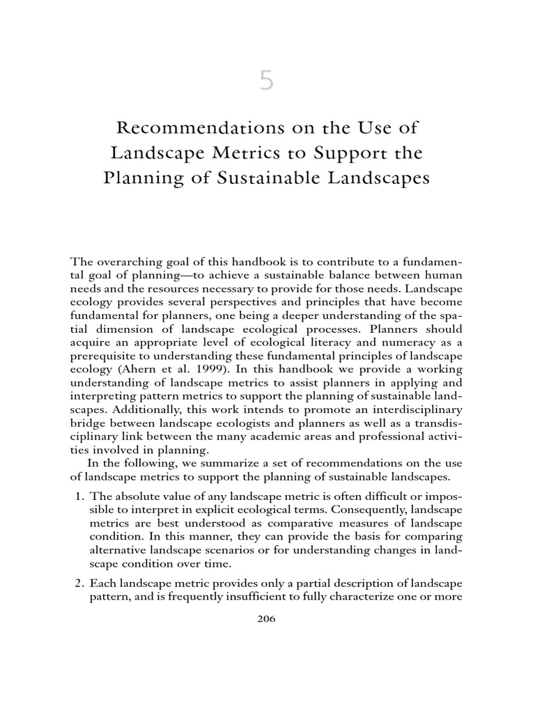 Measuring Landscapes A Planner's Handbook - (Ch. 5 Recommendations On ...