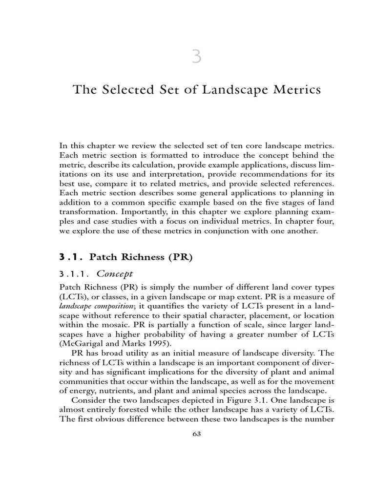 Measuring Landscapes A Planner's Handbook - (3.1 Patch Richness) | PDF ...