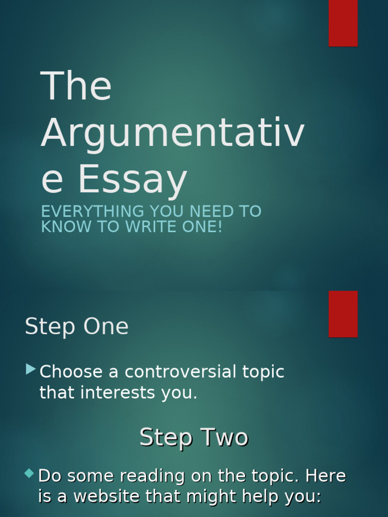 Argumentative Essay Guide for Students | PDF