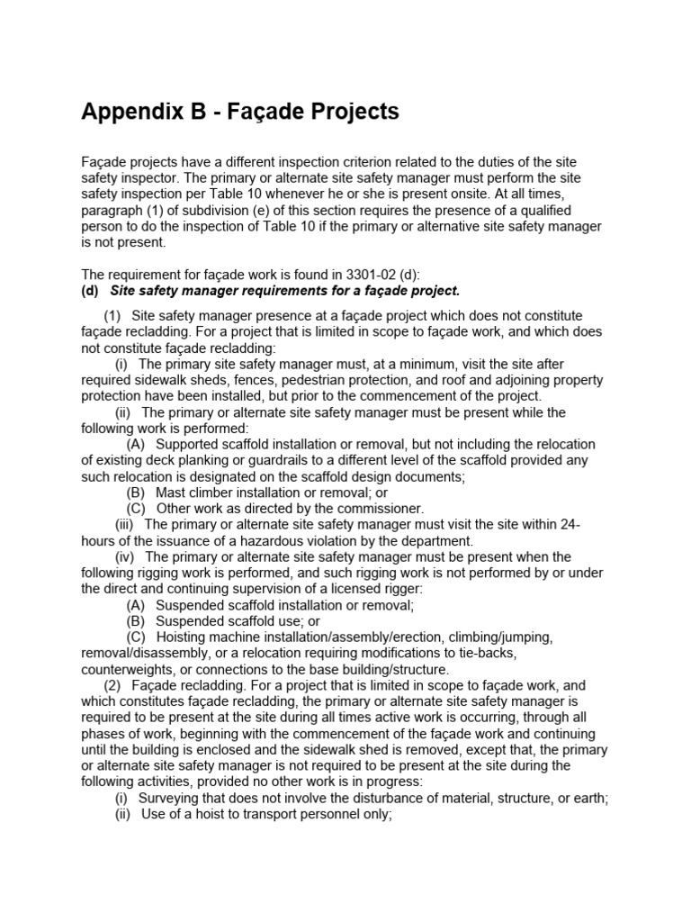 Appendix B - Façade Projects | PDF | Fires | Crane (Machine)