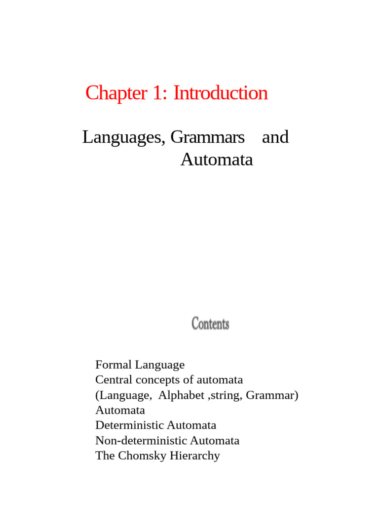 Lecture 1 - Chapter 1-Introduction | PDF | Automata Theory | Theory Of ...