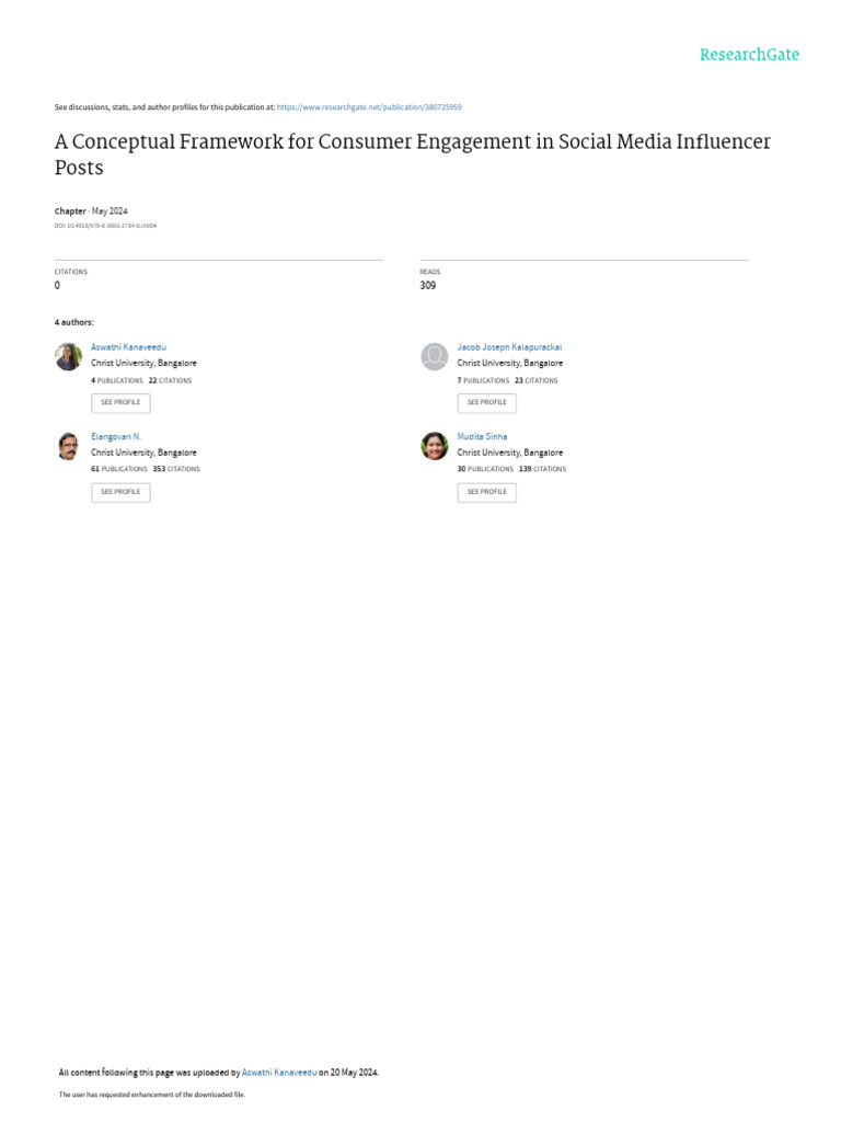 A Conceptual Framework For Consumer Engagement in Social Media ...