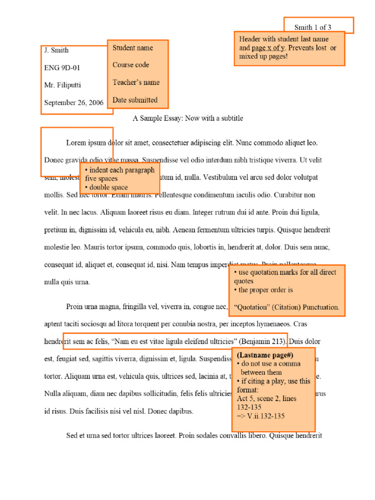 Sample MLA Essay - Attachment - PDF - Sample MLA Essay | PDF