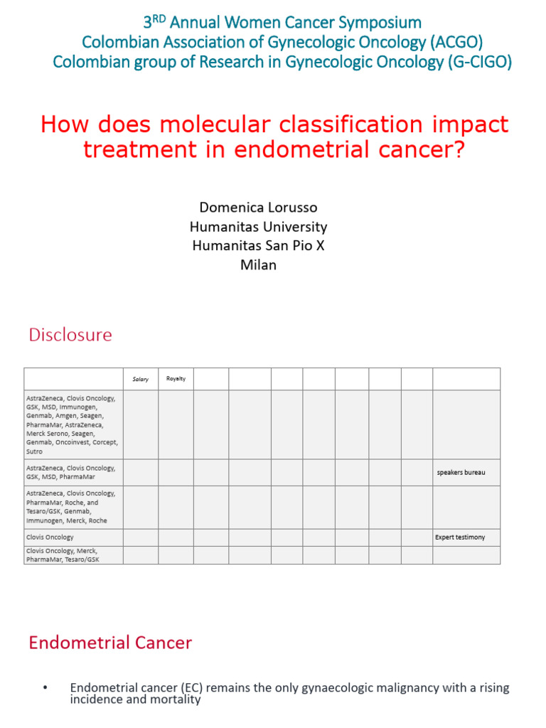 How Does Molecular Classification Impact Treatment in Endometrial ...