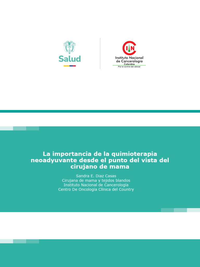 La Importancia de La Quimioterapia Neoadyuvante Desde El Punto Del ...