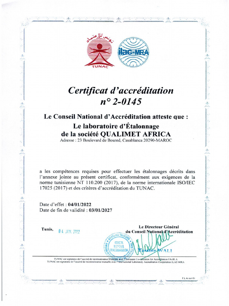 Certificat Tunac. | PDF
