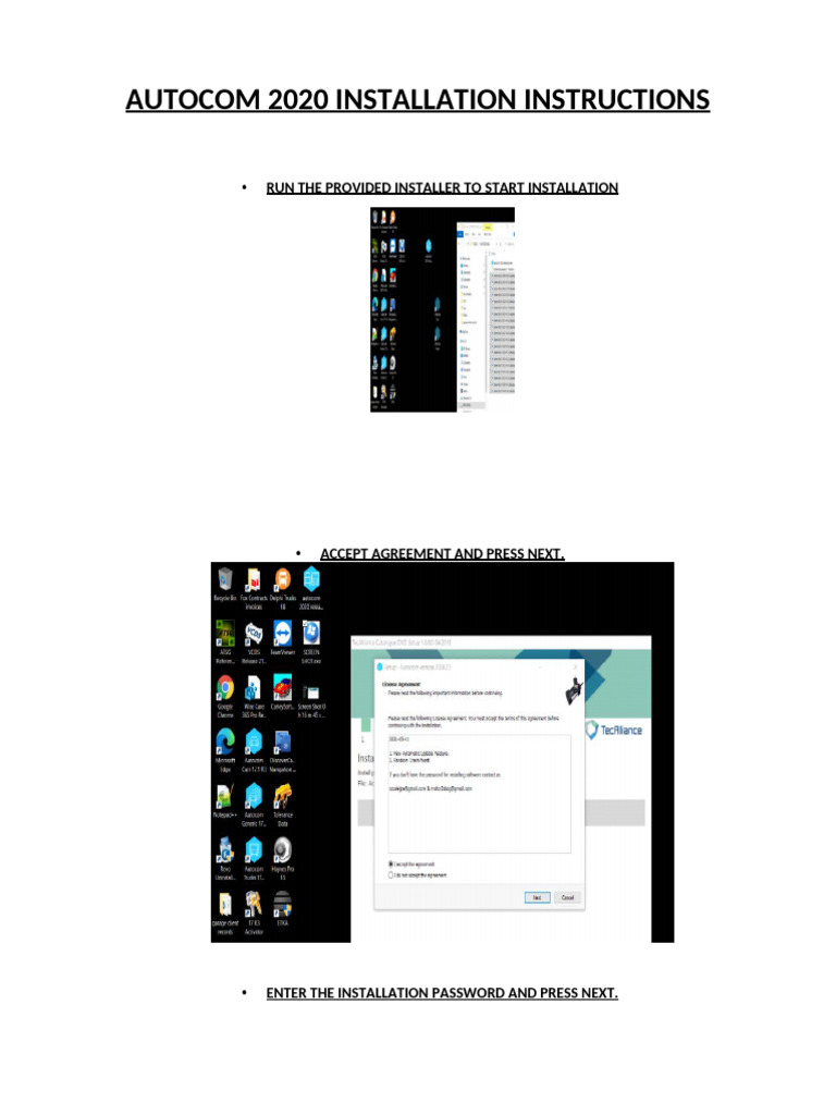 Autocom 2020 Installation Instructions | PDF