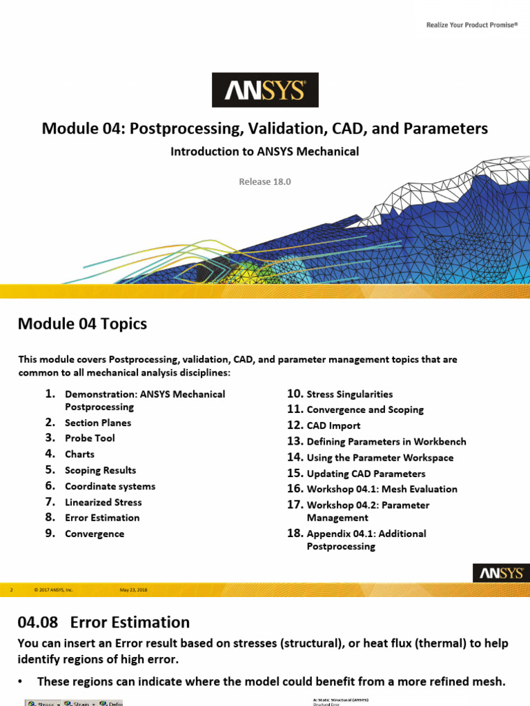 Postprocessing Convergence | PDF | Stress (Mechanics) | Finite Element Method