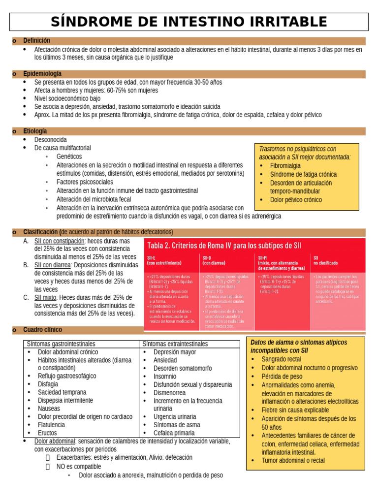 Síndrome Intestino Irritable: Guía Completa | PDF | Síndrome del ...