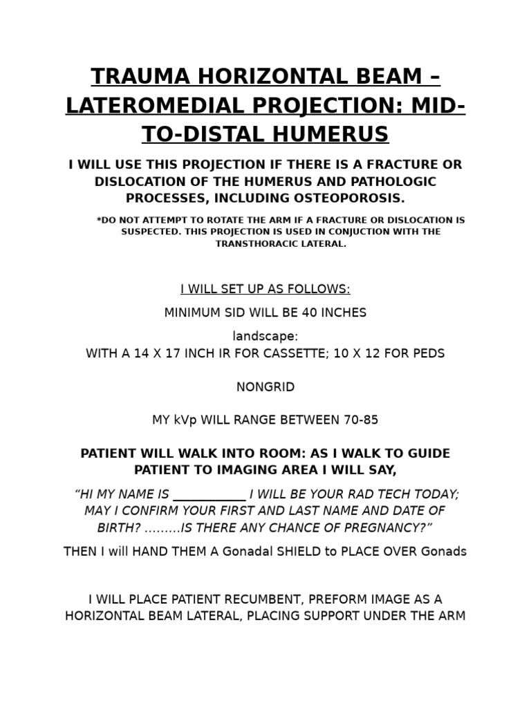 Trauma Horizontal Beam | PDF