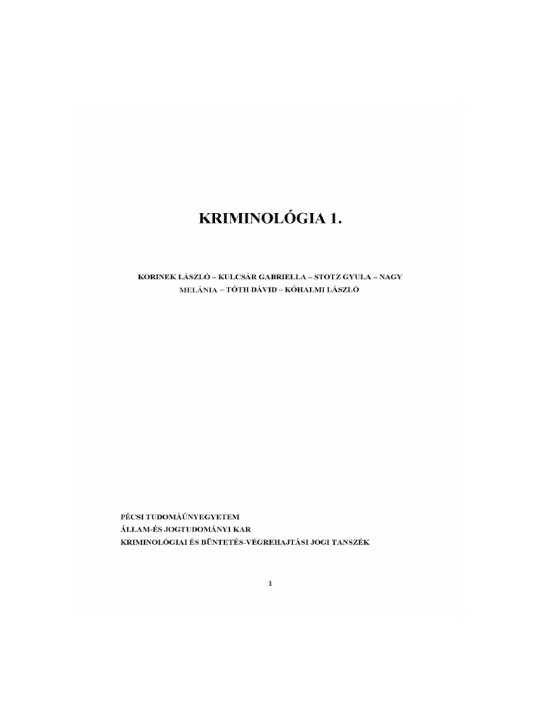 Kriminologia | PDF