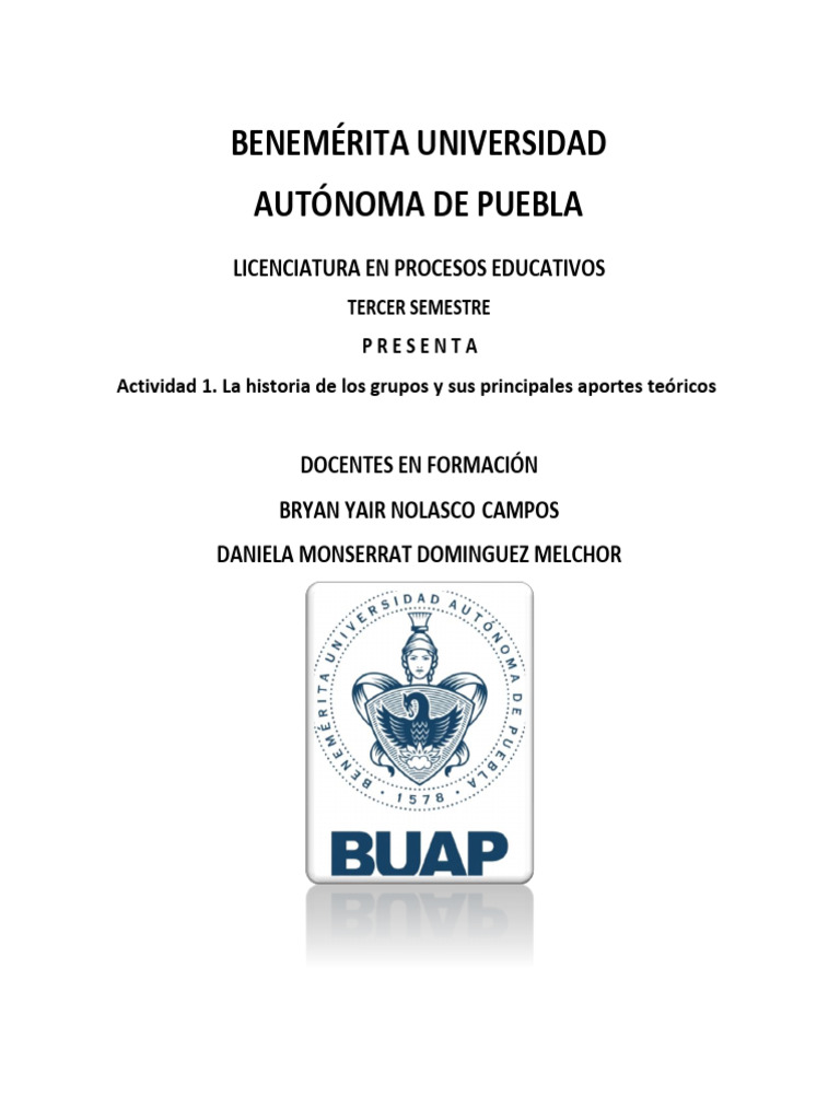 Actividad 1. La Historia de Los Grupos y Sus Principales Aportes ...