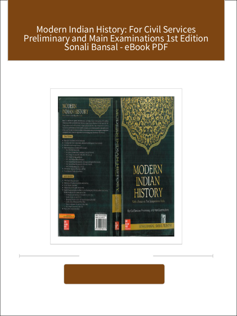 Modern Indian History: For Civil Services Preliminary and Main Examinations 1St Edition Sonali ...