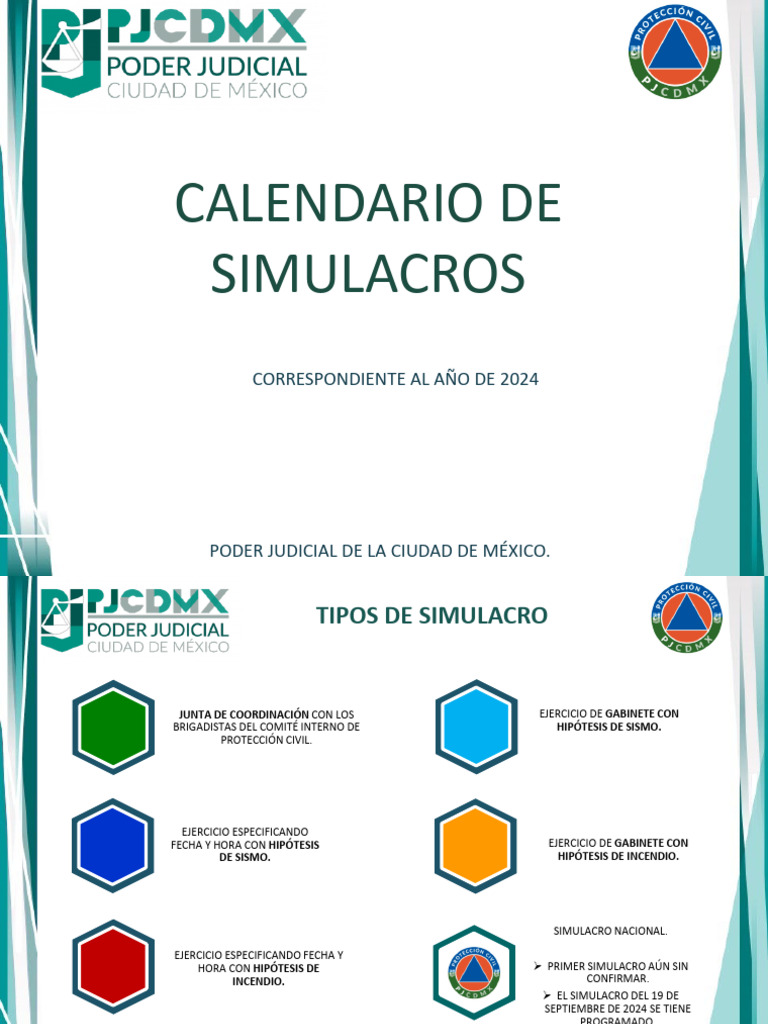 Calendario de Simulacros 2024 | PDF | Seguridad nacional | Valores