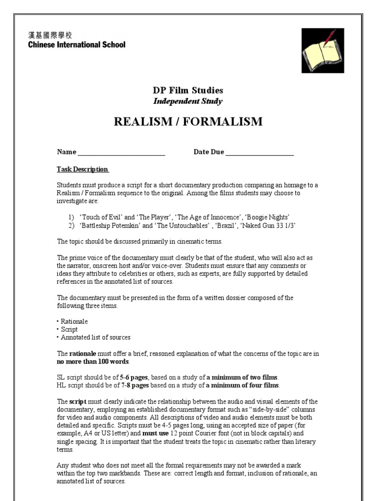 Realism vs. Formalism in Film Analysis | PDF | Screenplay | Documentary ...