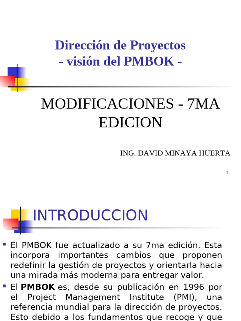 Cambios Clave en PMBOK 7ma Edición | PDF | Gestión de proyectos