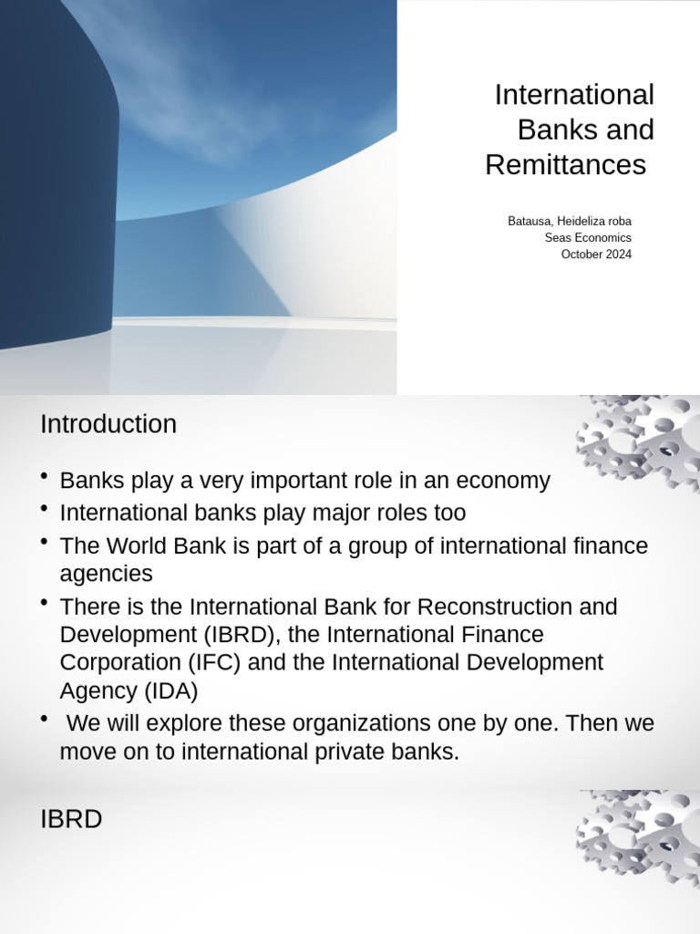 Intl Bank and Remittances | PDF