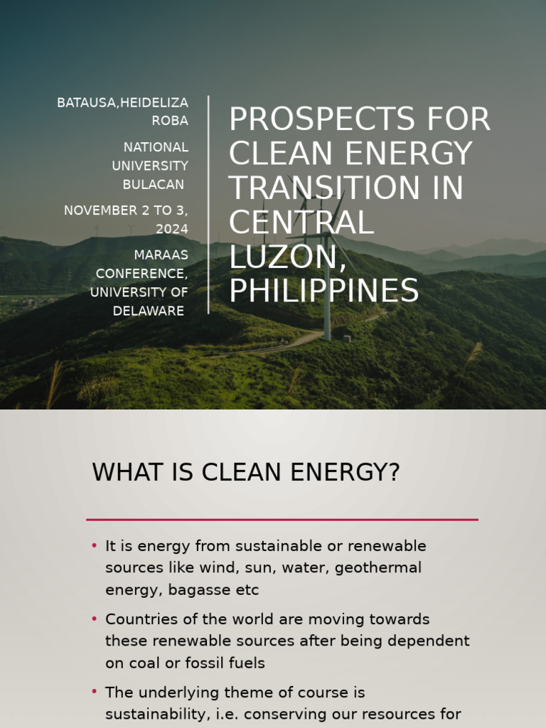 Prospects For Clean Energy Transition-WPS Office | PDF | Renewable Energy | Electric Power