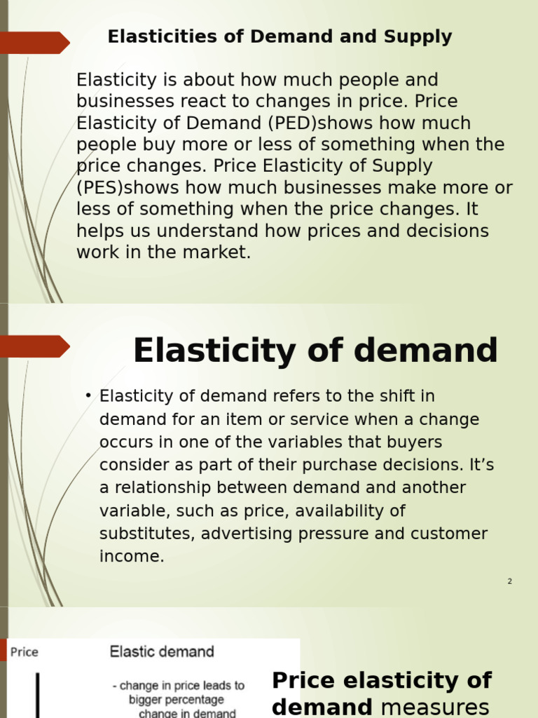 Elasticities of Demand and Supply FINALIZED | PDF | Elasticity ...