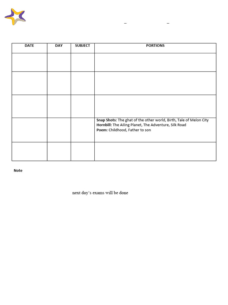 Xi Final One Third Exam - Portions & Timetable | PDF | Physical Sciences | Applied And ...