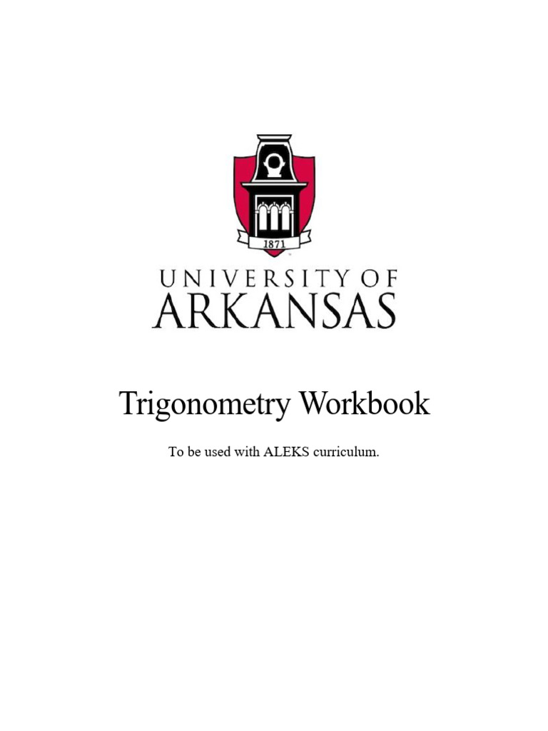Trigonometry Workbook Spring 2025 Pdf Trigonometric Functions Circle