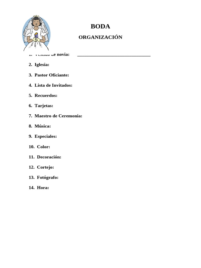 Programa de Bodas | PDF