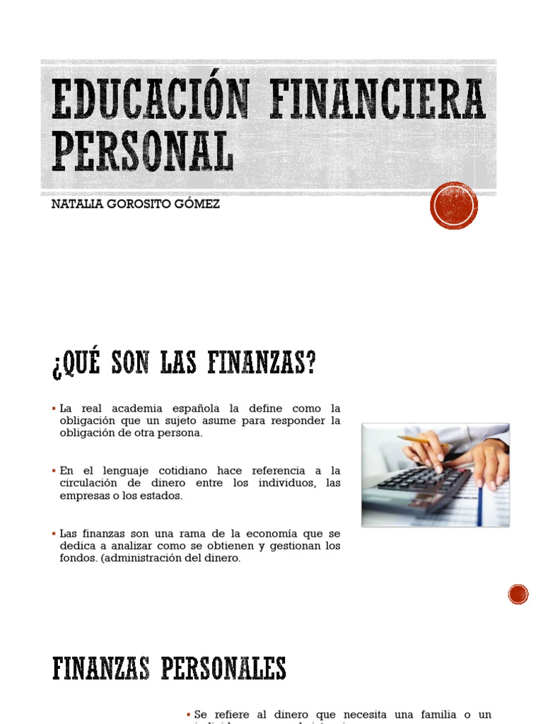 Educación financiera personal | PDF | Dinero | Interés