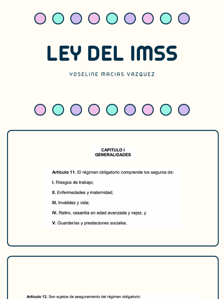Ley Del Imss | PDF
