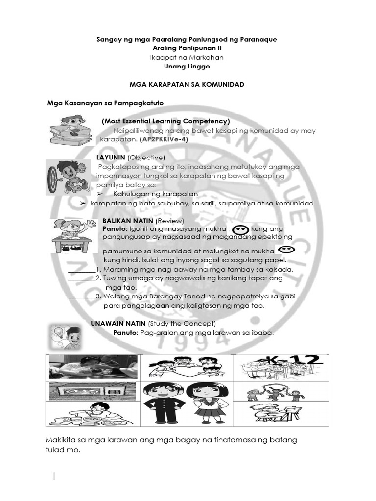 AP Grade-2 Quarter-4 Module Week1 | PDF
