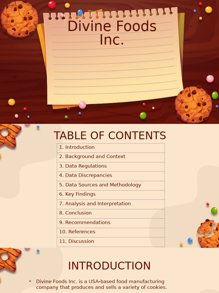 Divine Foods Cookie Market Analysis | PDF | Statistics | Data