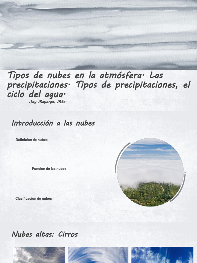 Tipos de Nubes y Precipitaciones | PDF | Nube | Precipitación