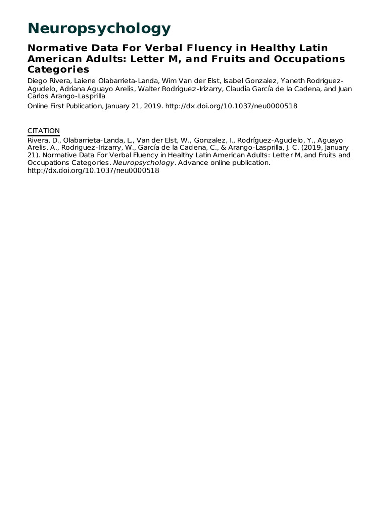 2019 Rivera, D. (2019) - Normative Data Letter M Adults | PDF ...