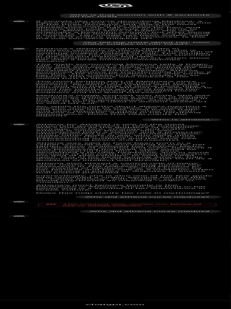 Medusa Mythology Explanation | PDF