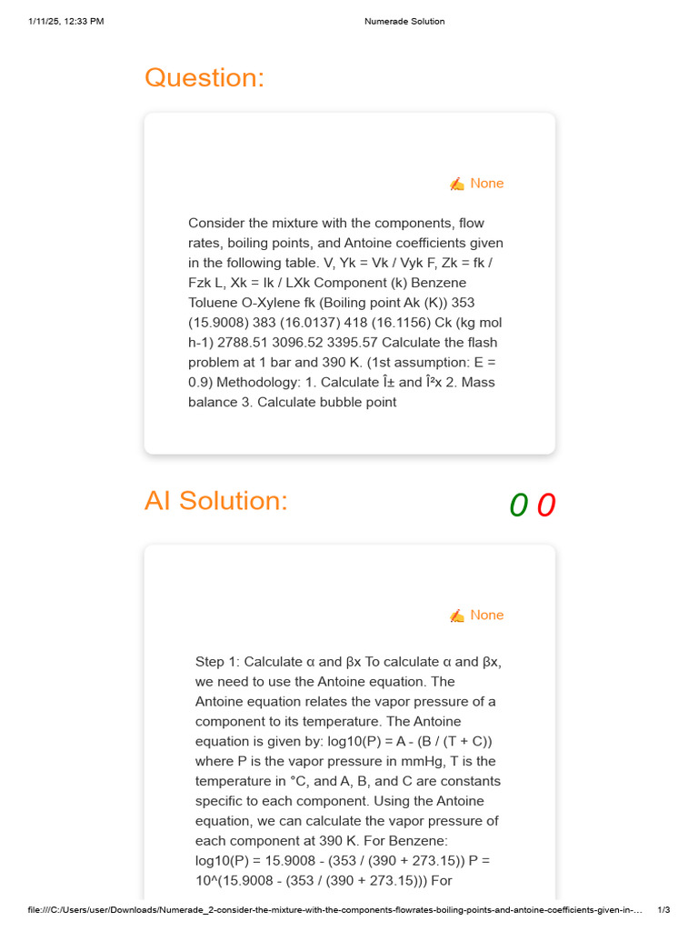 Numerade Solution (2) | PDF | Physical Chemistry | Thermodynamics