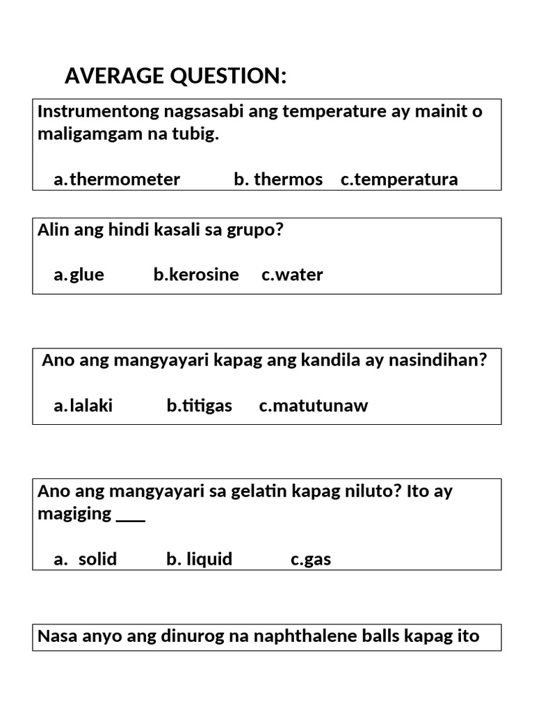 Average Question | PDF