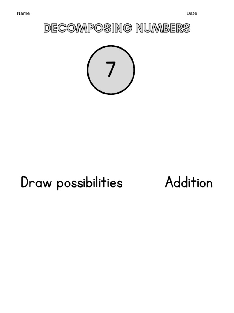 Decomposing Numbers | PDF