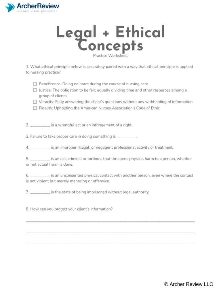 ETHICAL WORKSHEET | PDF | Justice | Crime & Violence