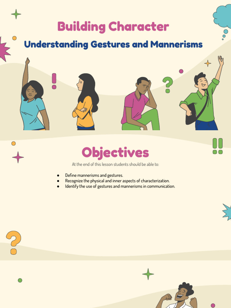 Characterization Through Gestures & Mannerisms | PDF