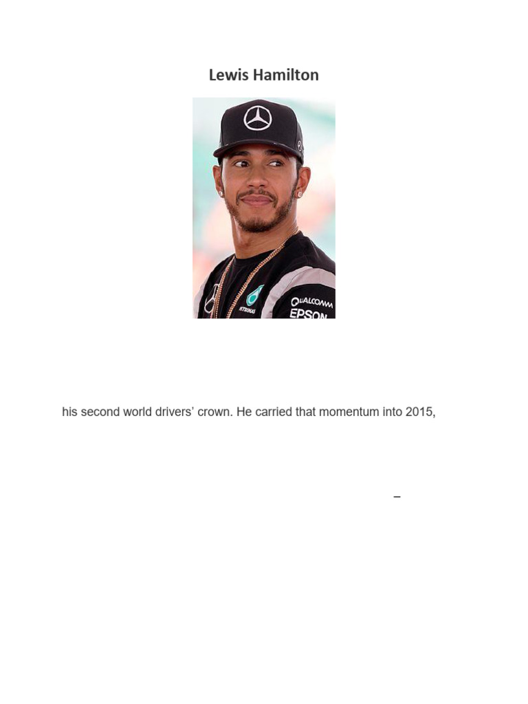 Lewis Hamilton | PDF