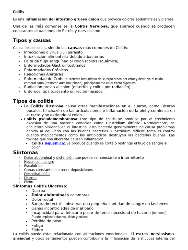 Colitis | PDF | Diarrea | Colitis ulcerosa