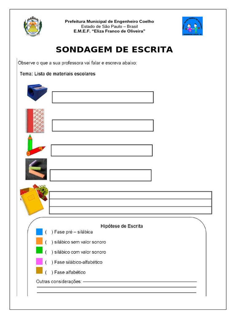 Sondagem 2 Ano | PDF
