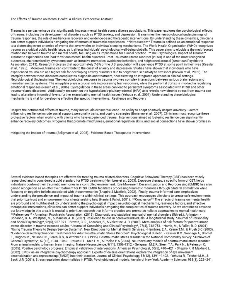 C8 EH6 D Hely | PDF | Psychological Trauma | Psychological Resilience