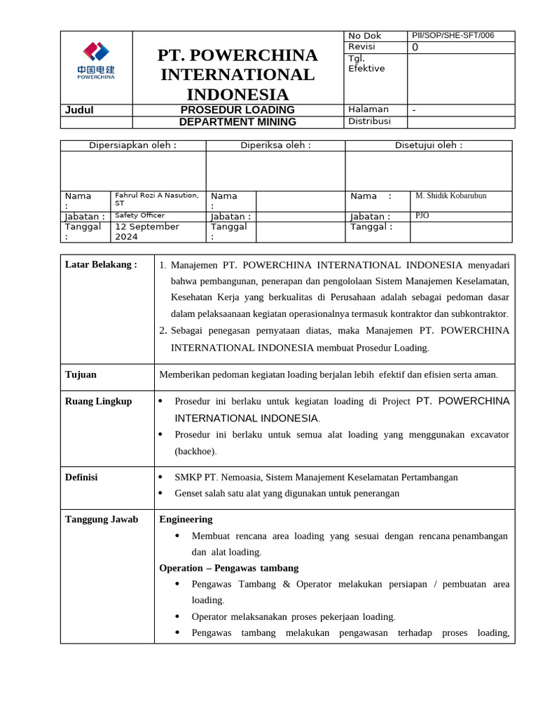 206-MNG-Prosedur Loading | PDF