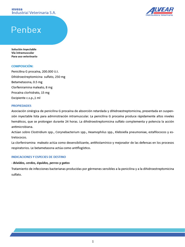 PENBEX | PDF | Penicilina | Drogas