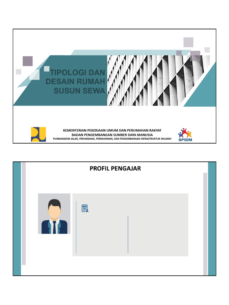 TIPOLOGI DAN DESAIN RUSUN Diklat | PDF